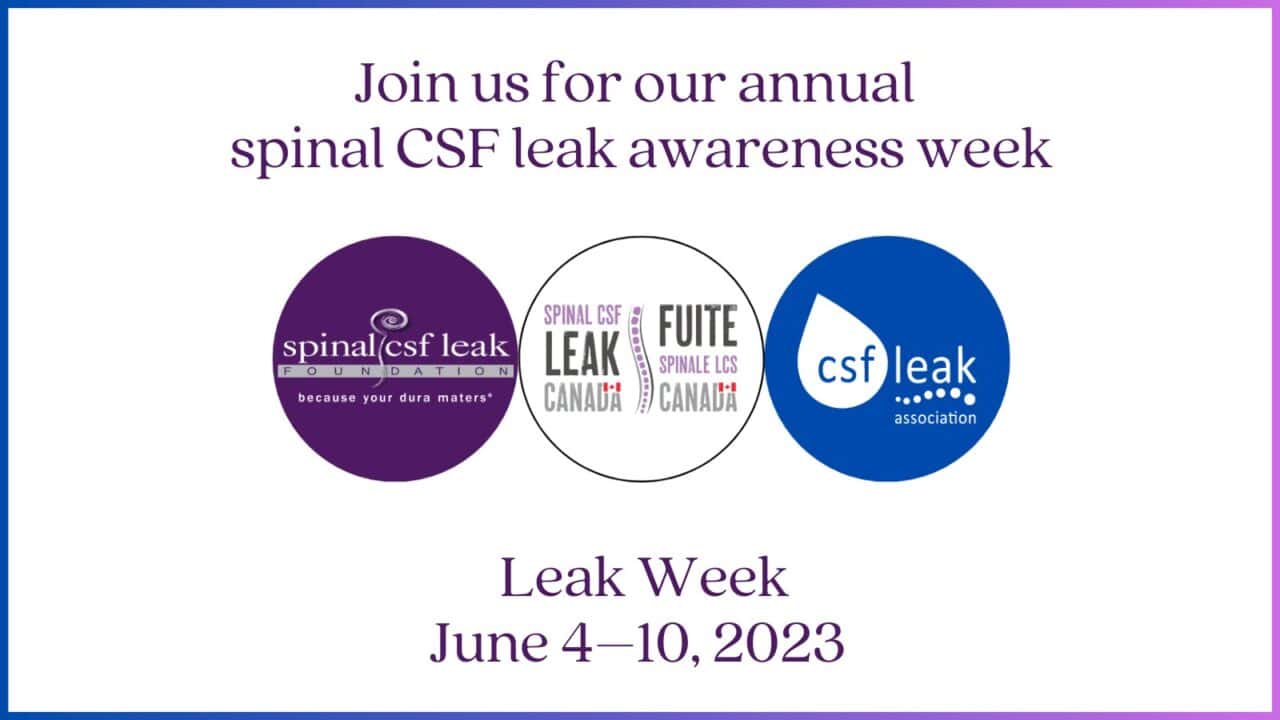 Leakweek 2023 - Spinal CSF Leak Foundation